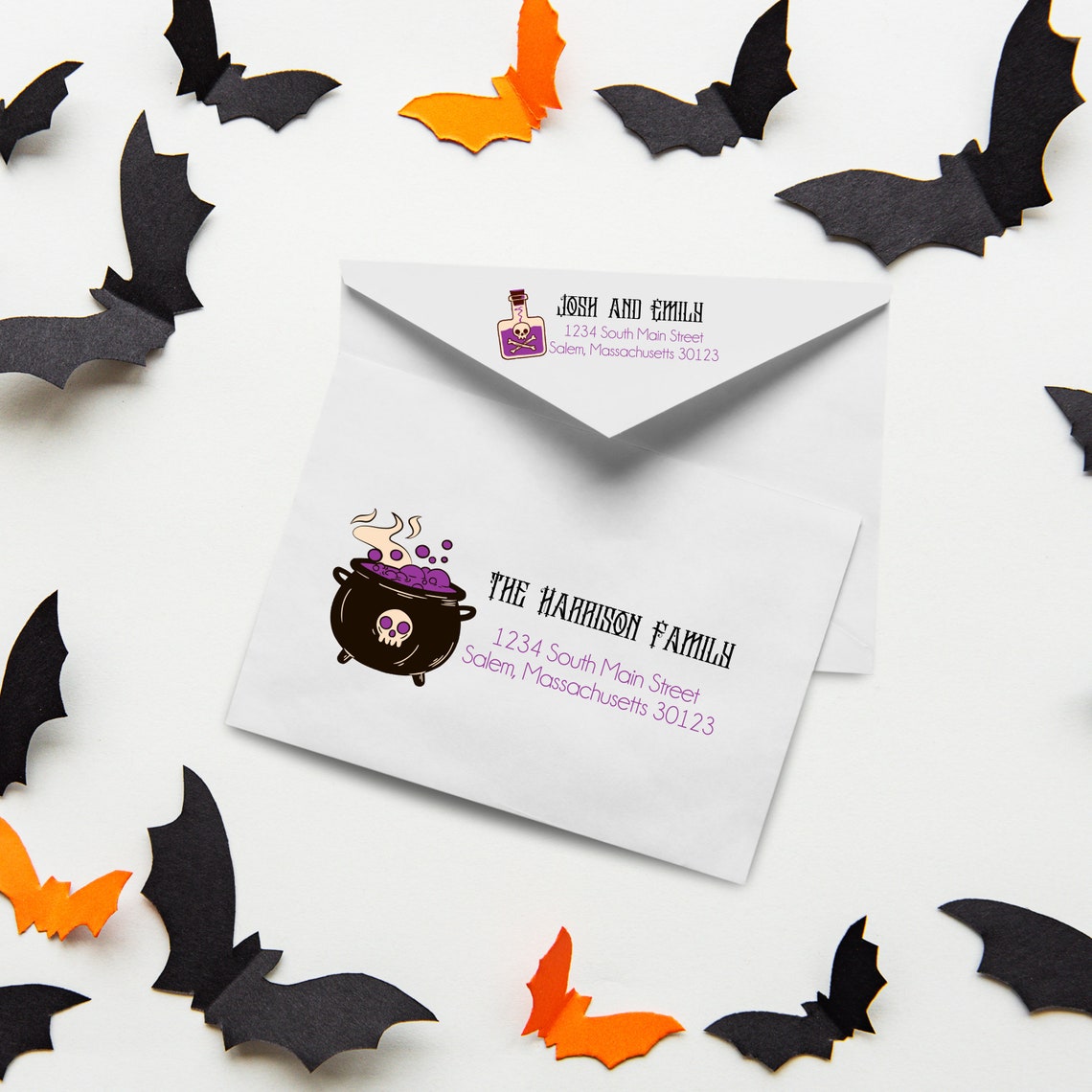 Editable Halloween Envelope Template Canva Envelope Template - Etsy