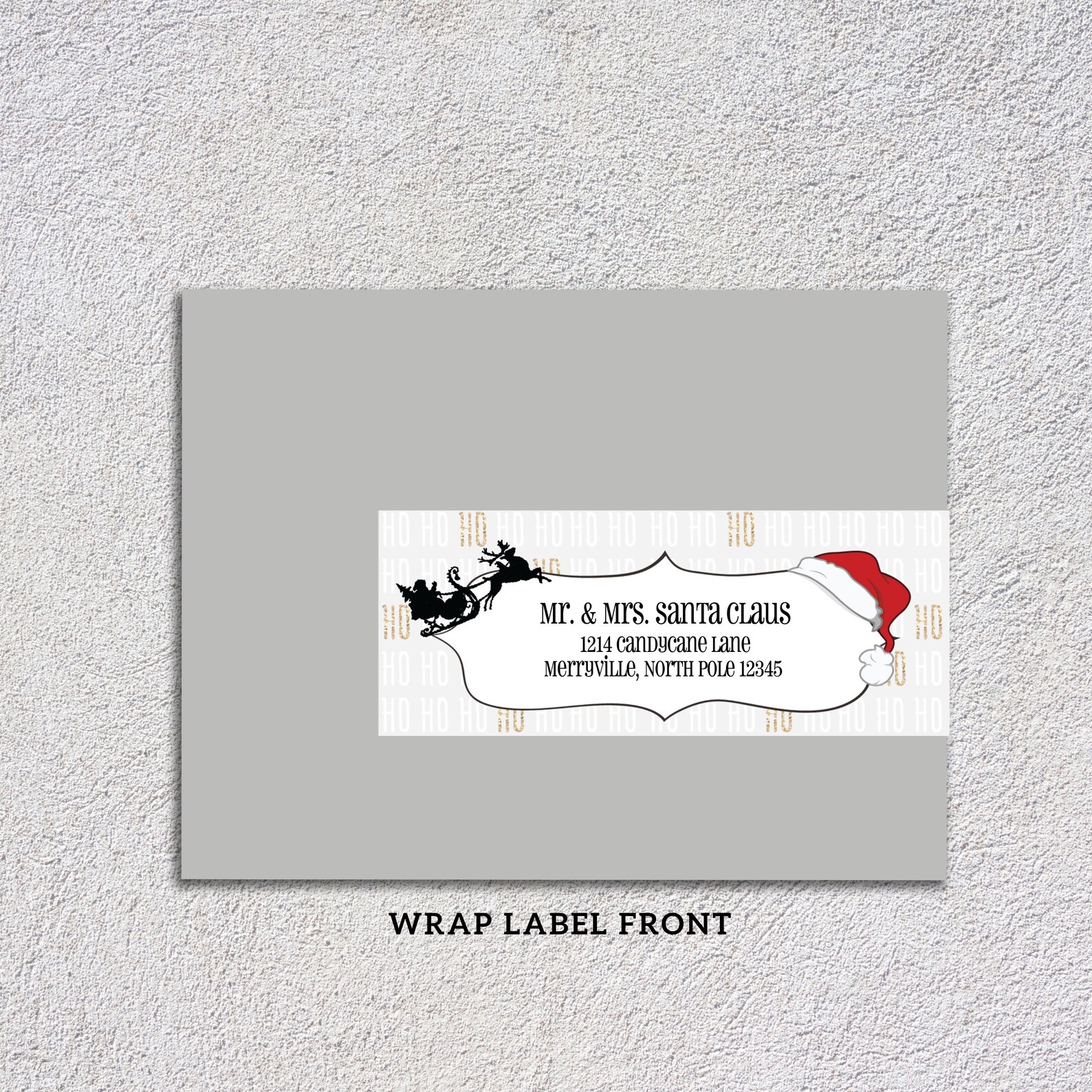 Printable Wrap Around Address Label Template | Editable Canva Template ...