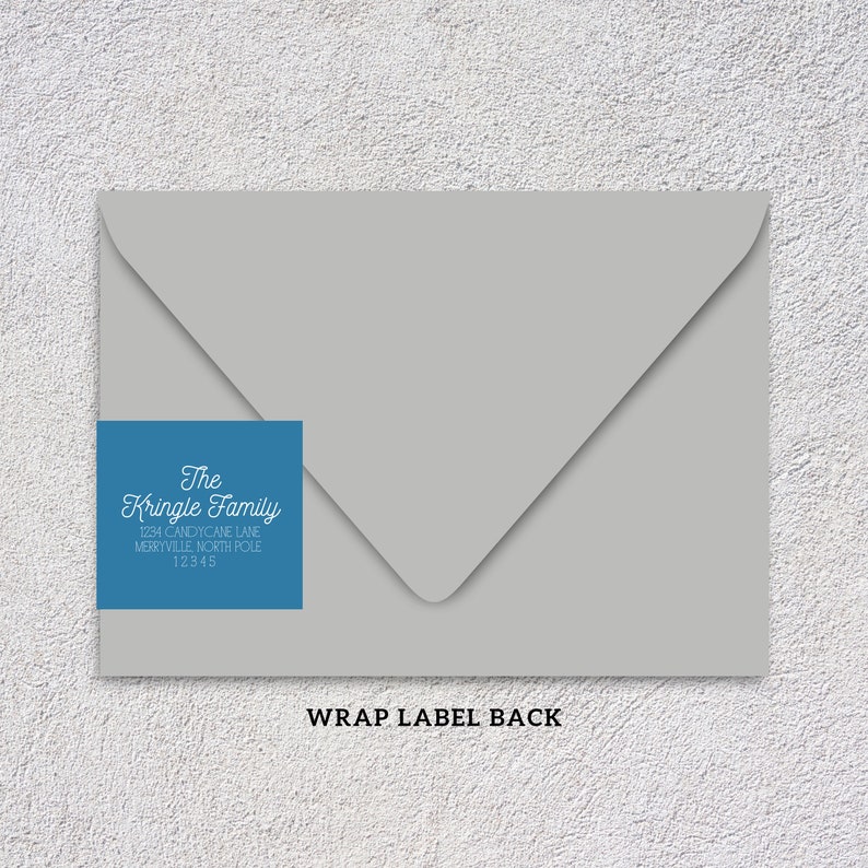Printable Wrap Around Address Label Template | Editable Canva Template ...