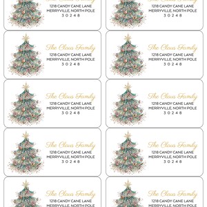 EDITABLE Christmas ADDRESS LABEL Template,2x4 Address Label, Addressing ...