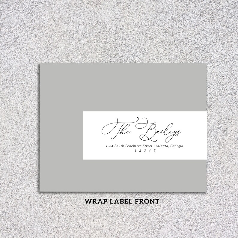 Printable Wrap Around Address Label Template for Canva | Wedding ...