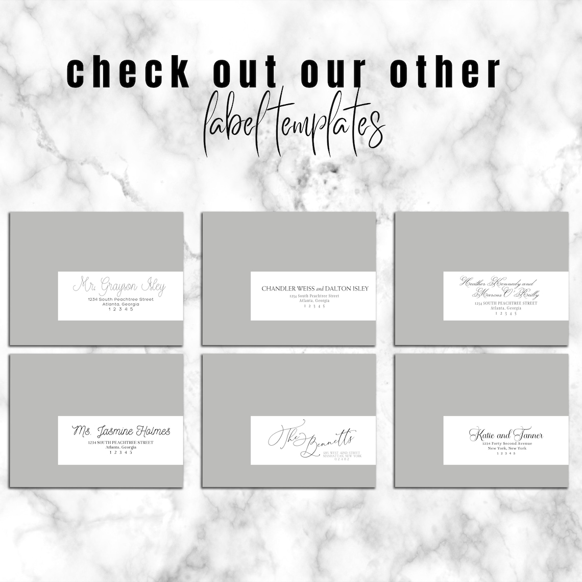 Printable Wrap Around Address Label Template Canva Template - Etsy