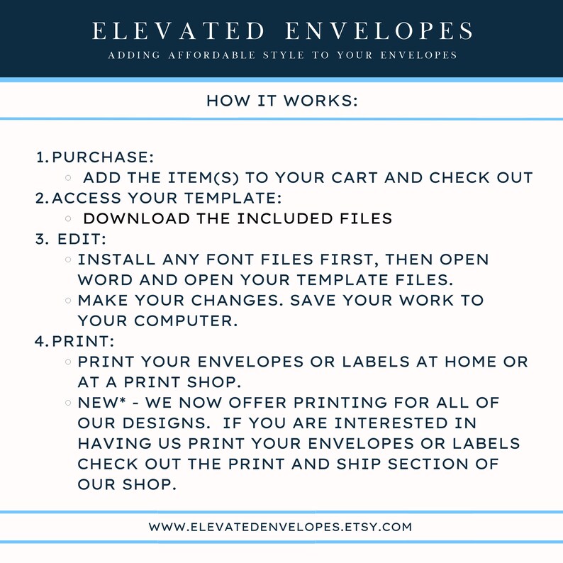 Editable Christmas Envelope Template for Microsoft Word | Mail Merge ...