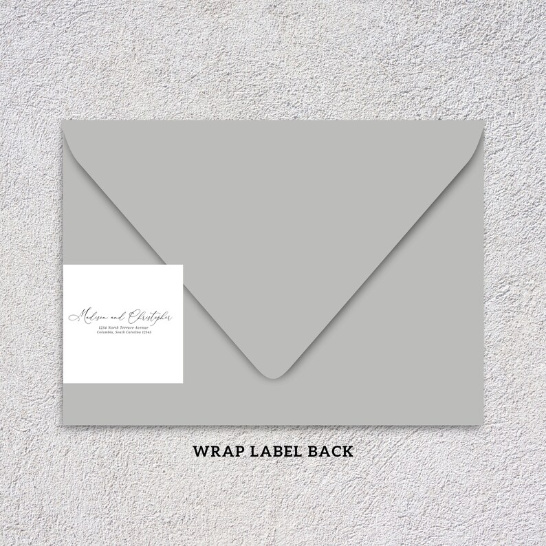 Printable Wrap Around Address Label Template for Canva | Wedding ...