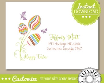 EDITABLE Easter ENVELOPE Template,easter Envelope Addressing,easter ...