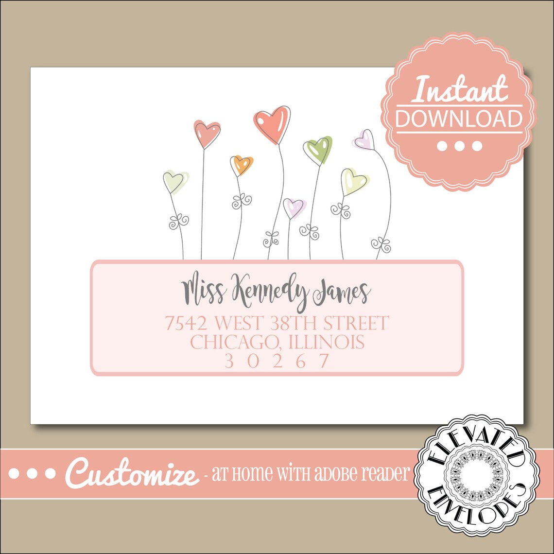 EDITABLE Valentine's Day ENVELOPE Template,valentine Envelope ...