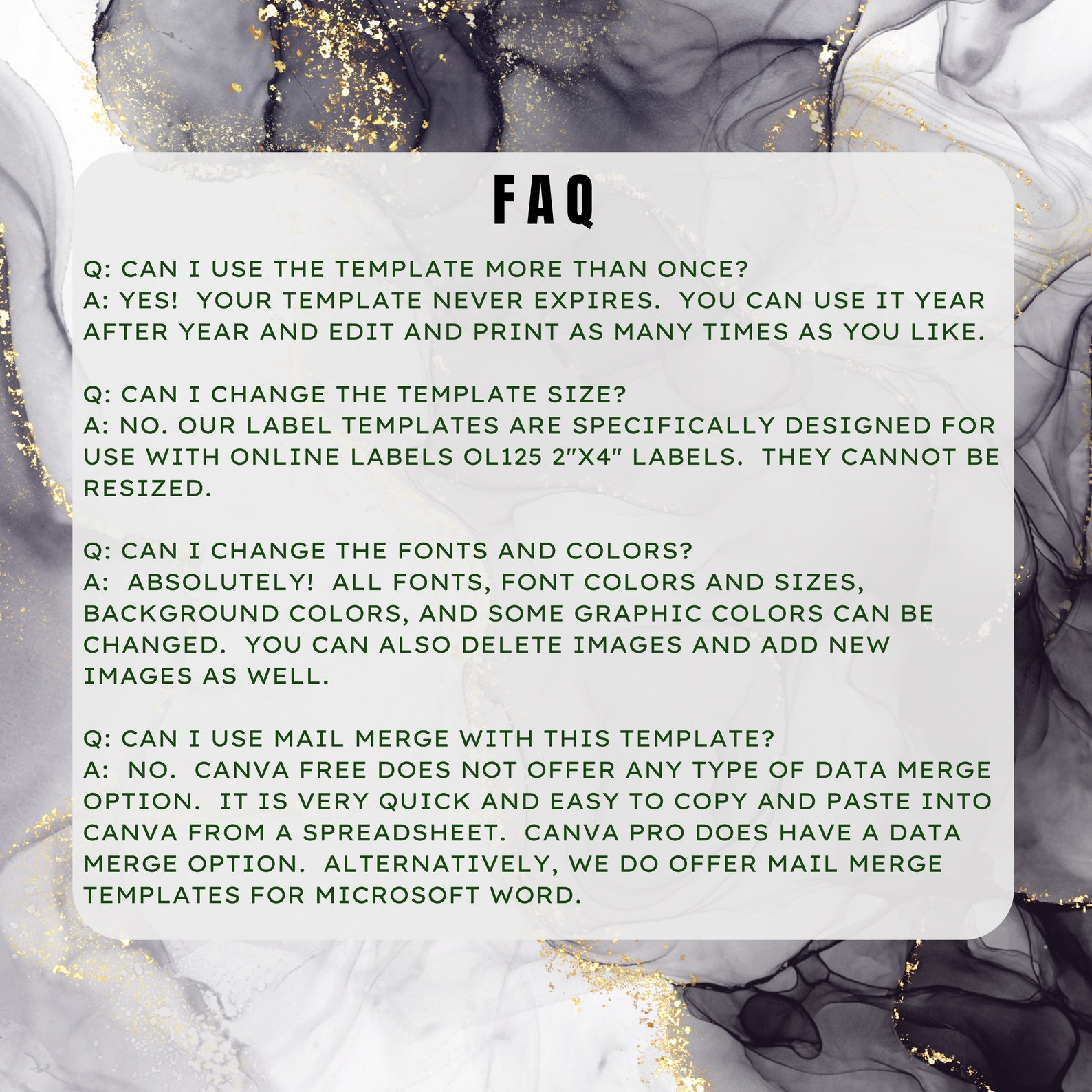 Printable Wrap Around Address Label Template Canva Template - Etsy