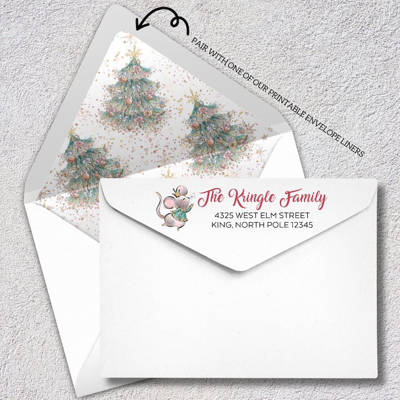 Editable Christmas Envelope Template Canva Envelope Template DIY ...