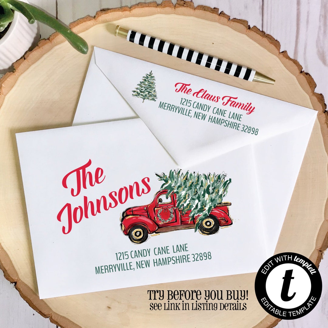 Editable Christmas Envelope Template | Christmas | Envelope ...