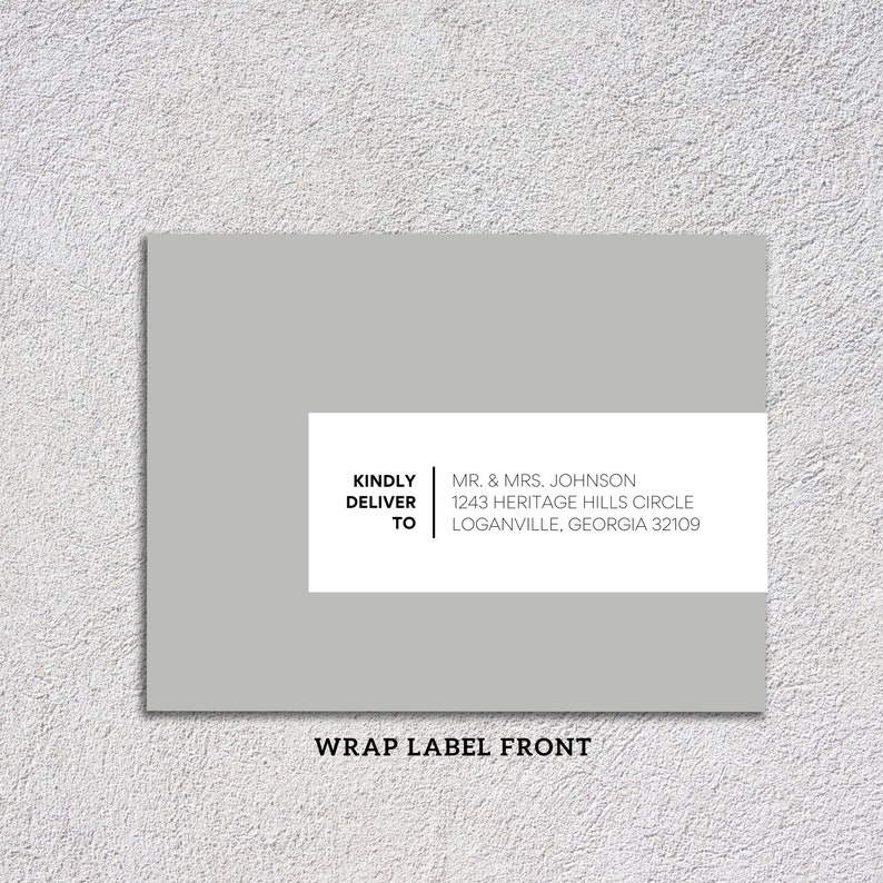 Printable Wrap Around Address Label Template | Canva Template | Return ...