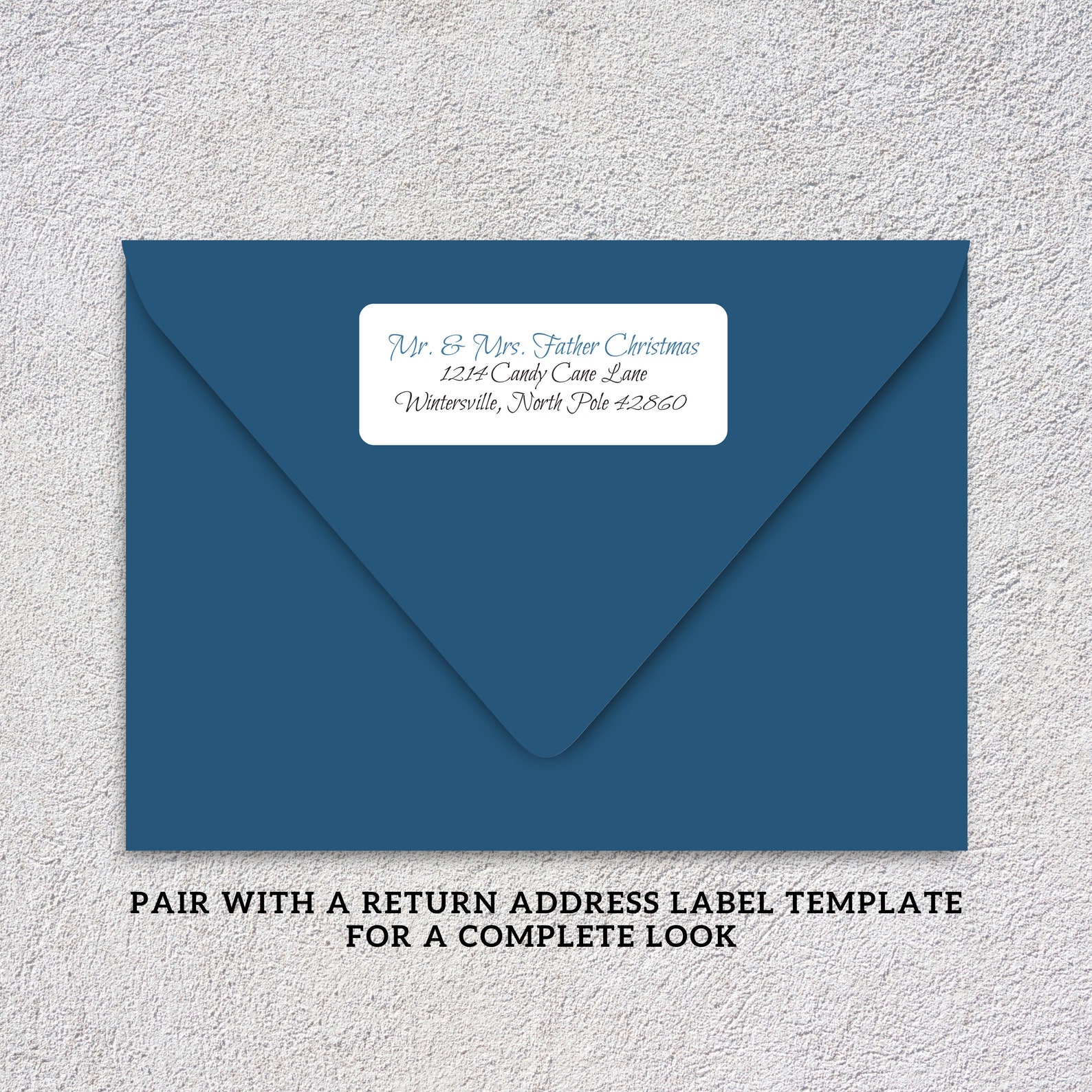 Editable Christmas Address Label Template for Canva | Envelope ...
