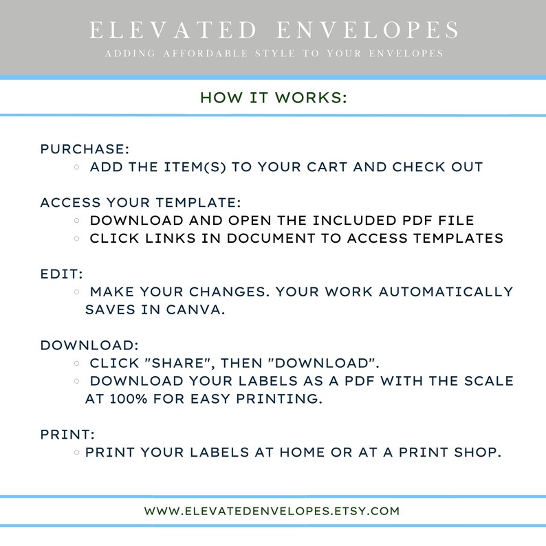 Printable Wrap Around Address Label Template Canva Template - Etsy