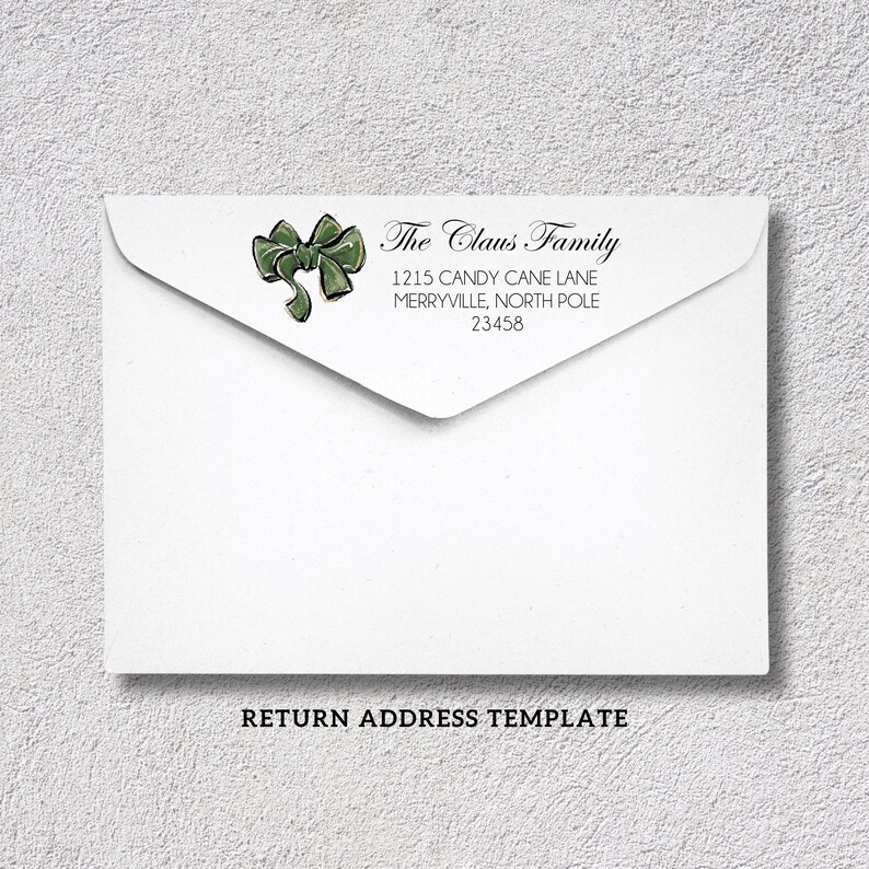 Editable Christmas Envelope Template for Microsoft Word | Mail Merge ...
