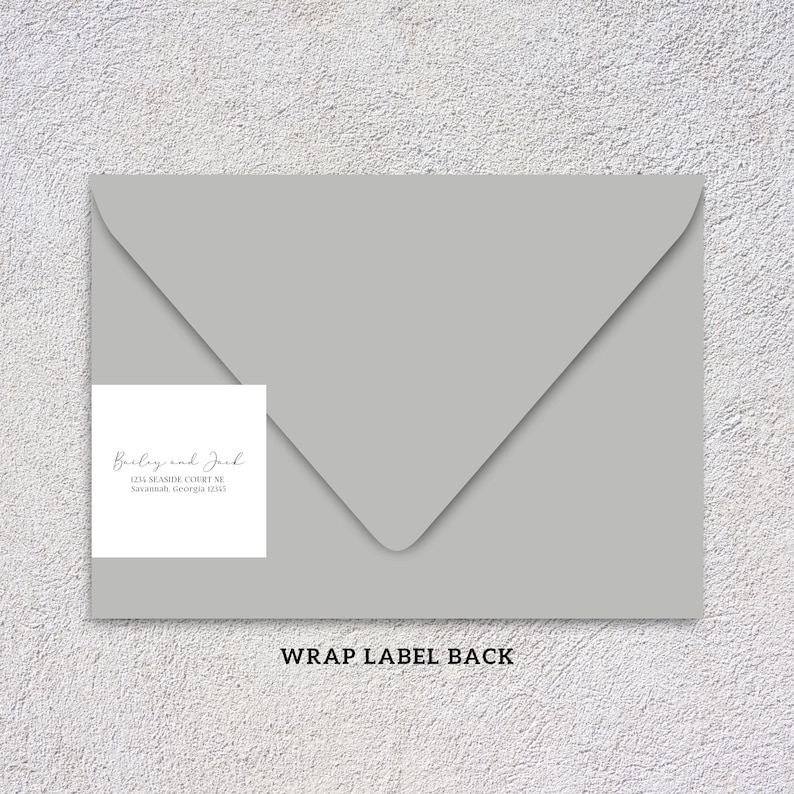 Printable Wrap Around Address Label Template for Canva | Wedding ...