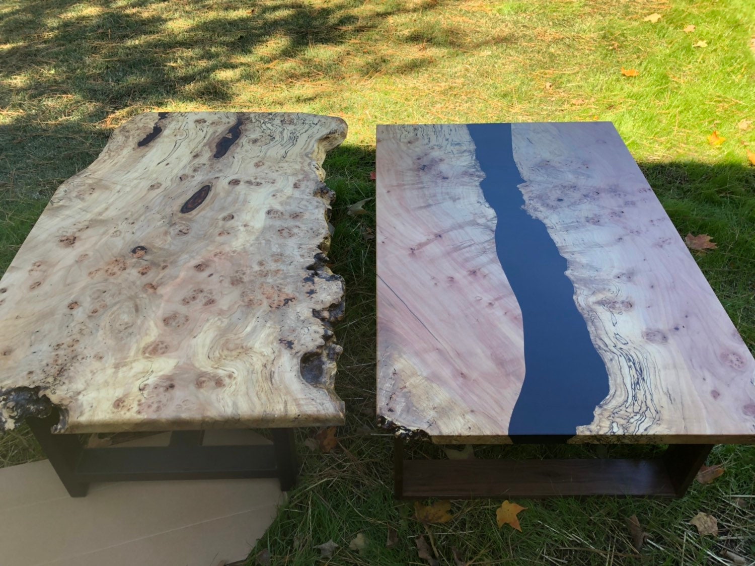 Maple burl river table | Etsy