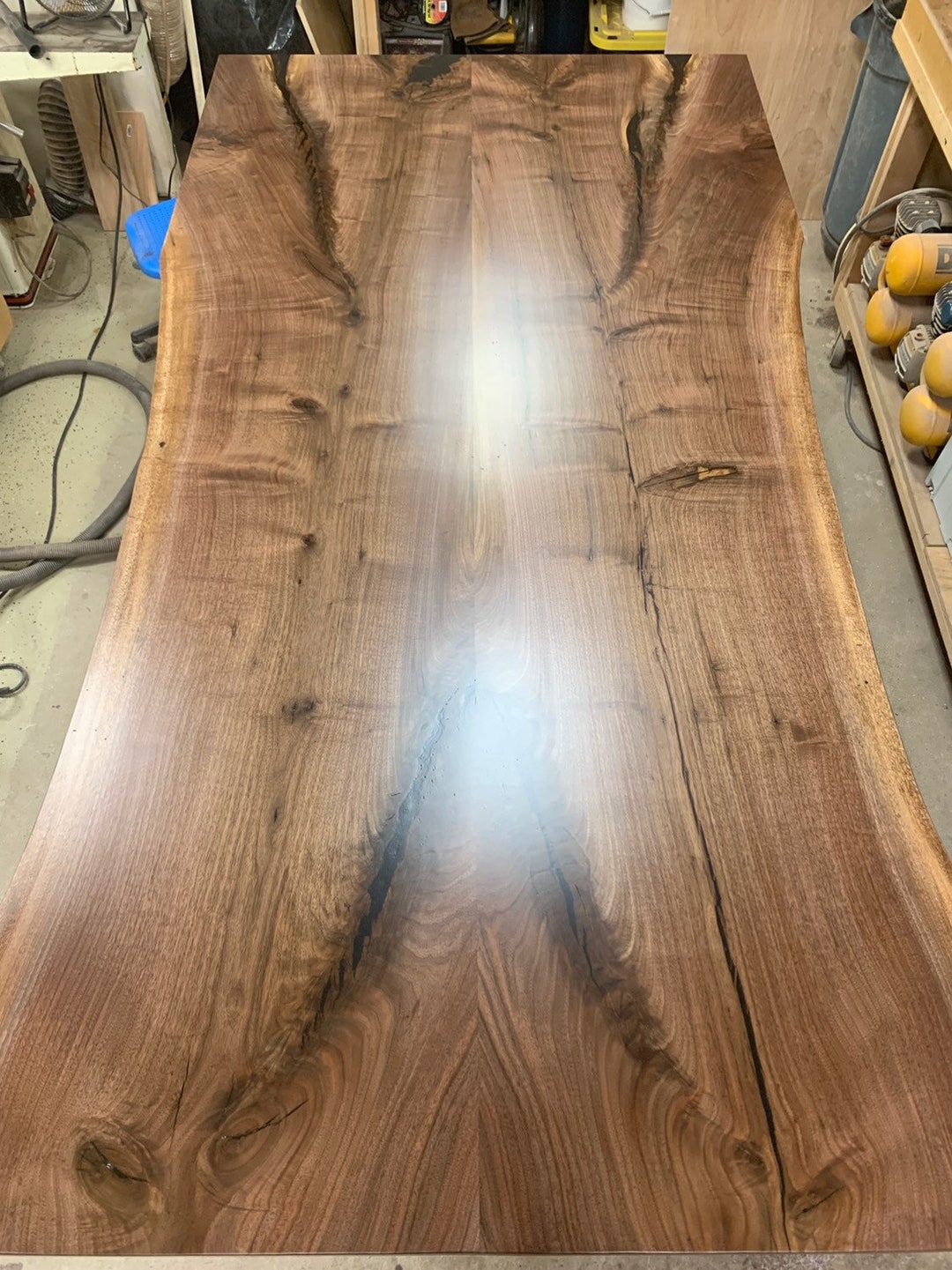 READY TO SHIP!! Live Edge Walnut Slab Dining Table - Etsy