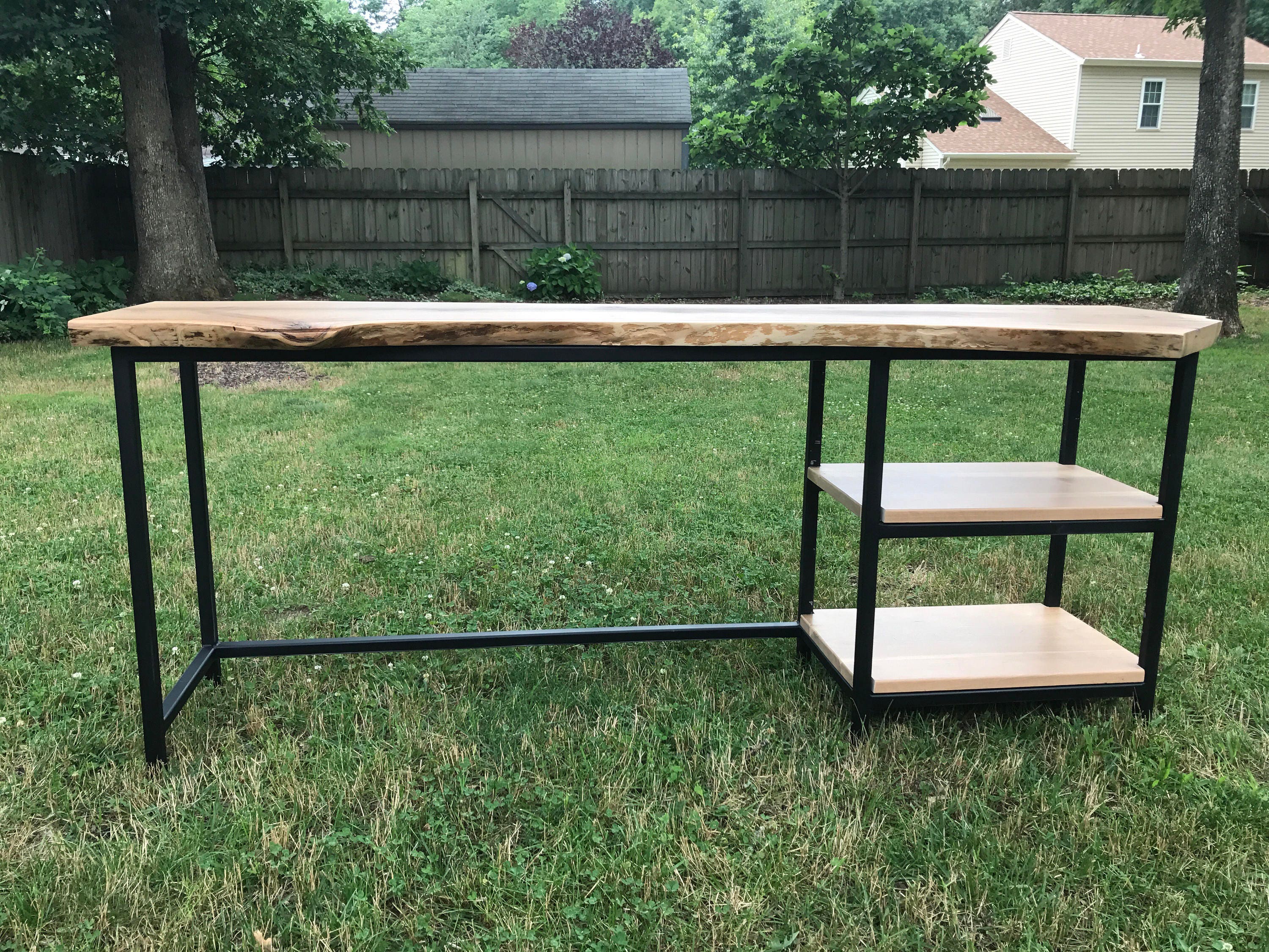 Live Edge Slab Desk - Etsy
