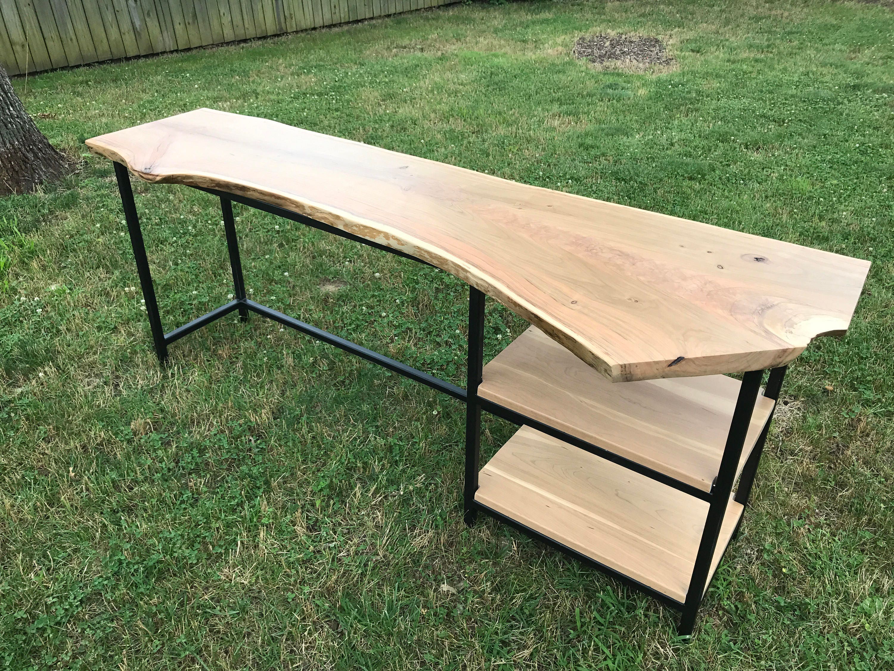Live Edge Slab Desk - Etsy