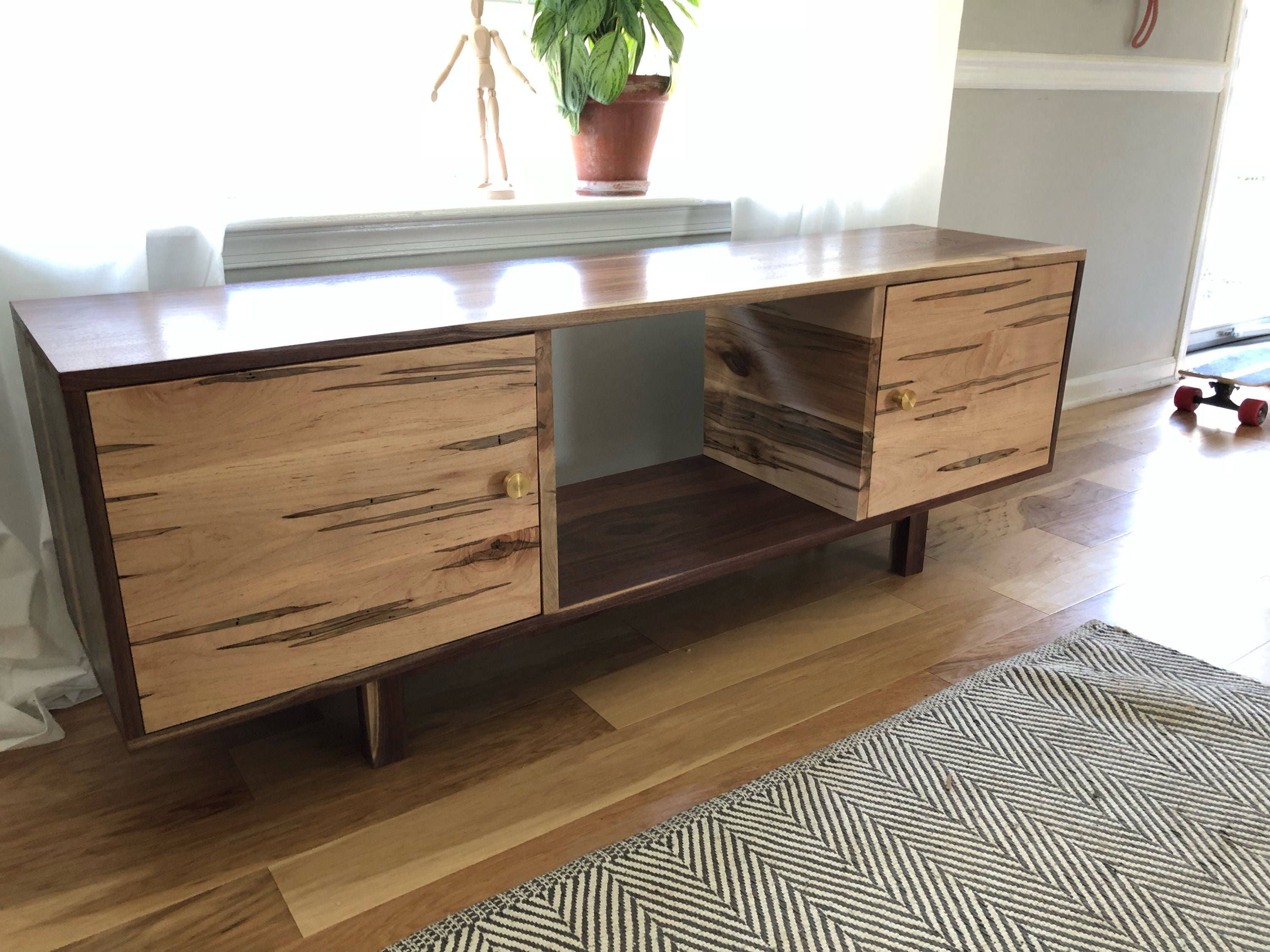 Walnut and Ambrosia Maple Credenza - Etsy