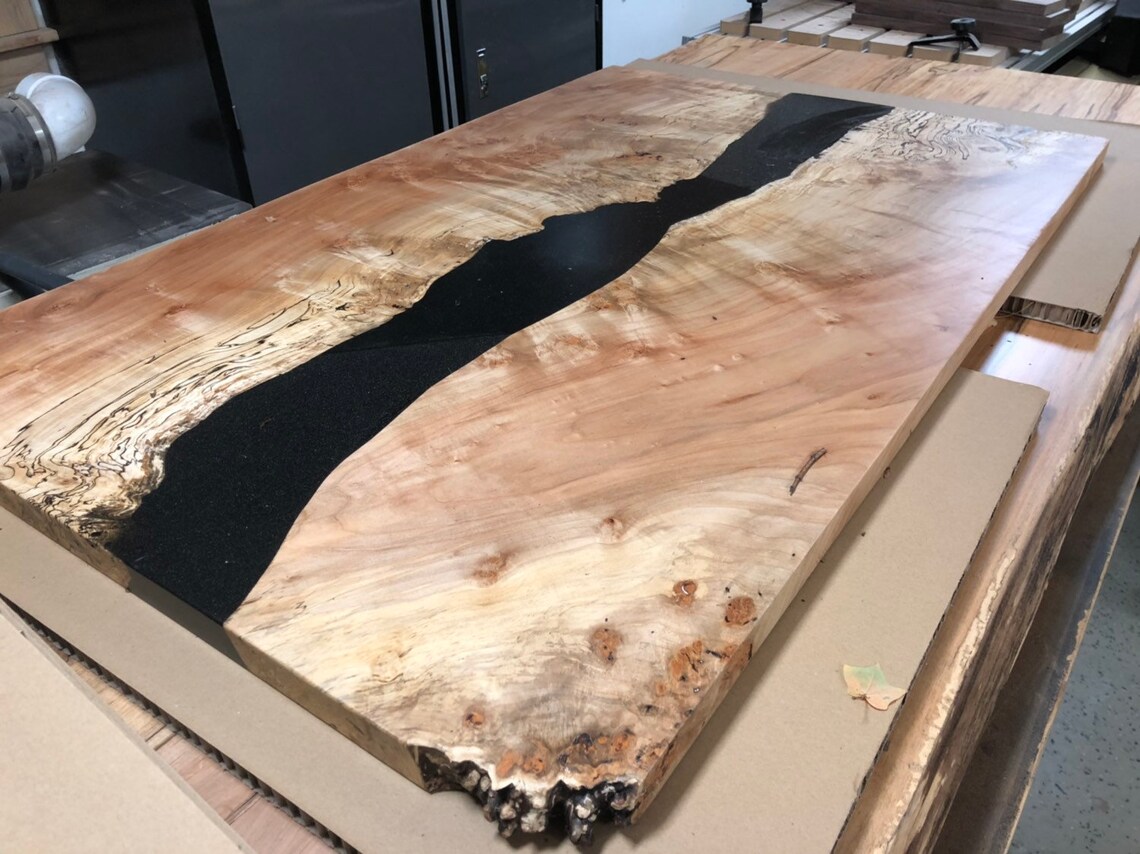 Maple burl river table | Etsy
