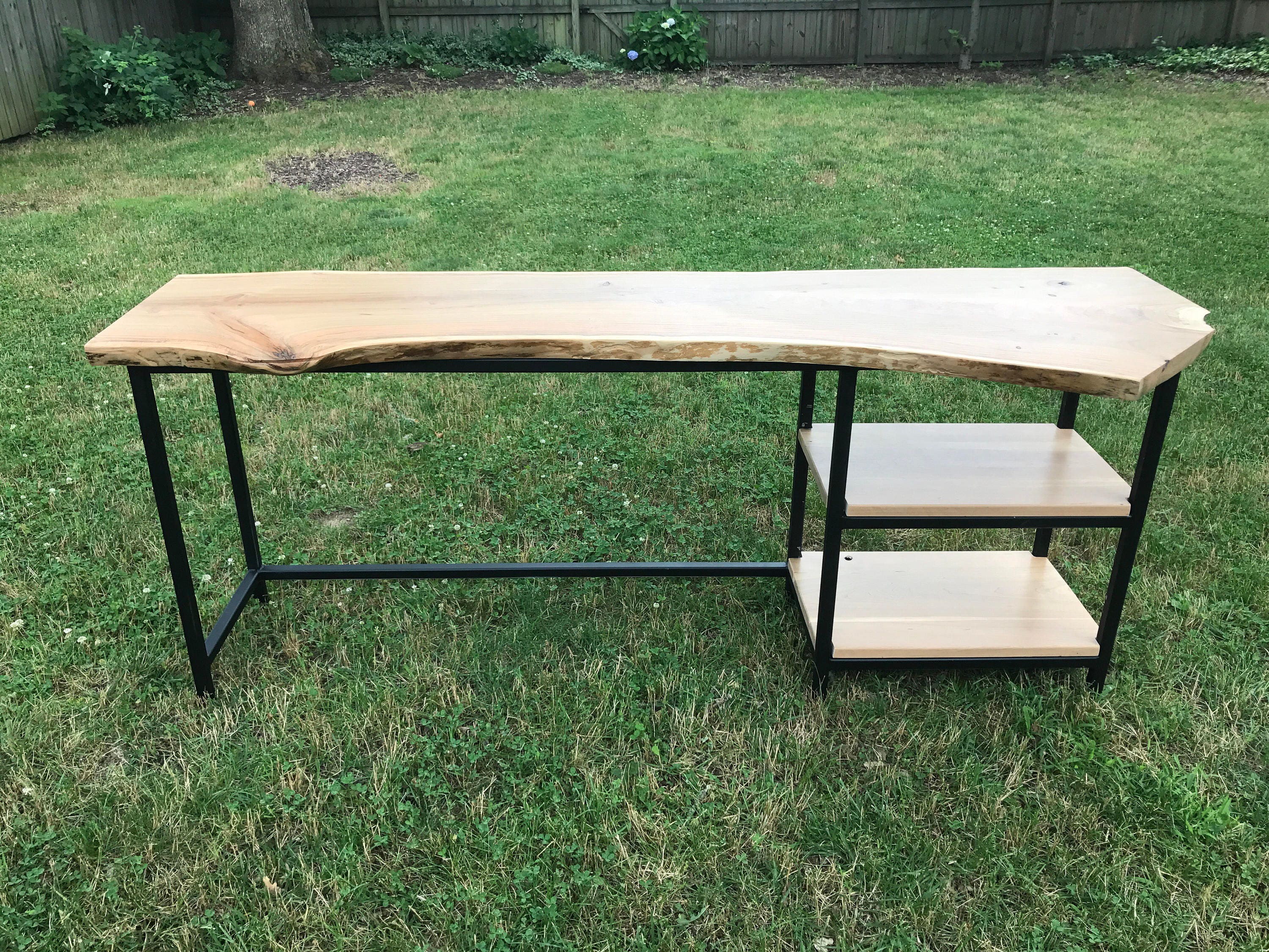 Live Edge Slab Desk - Etsy