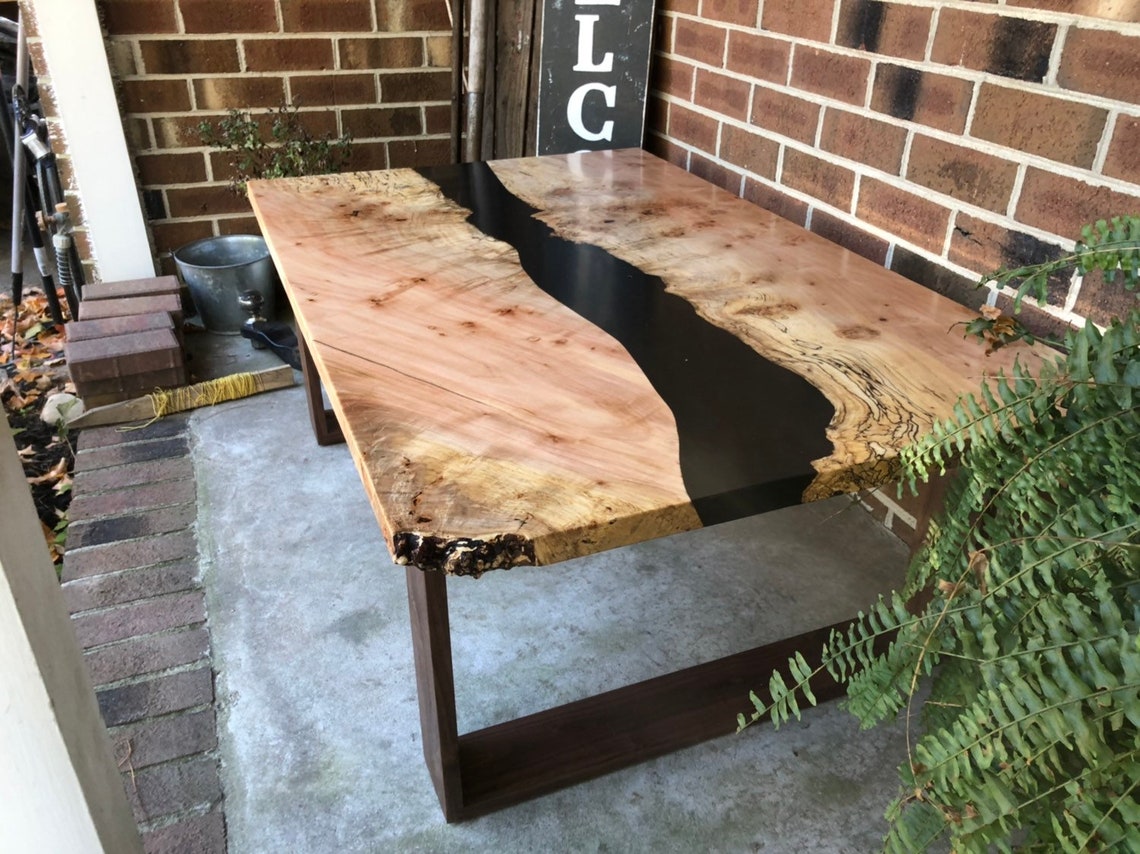 Maple burl river table | Etsy