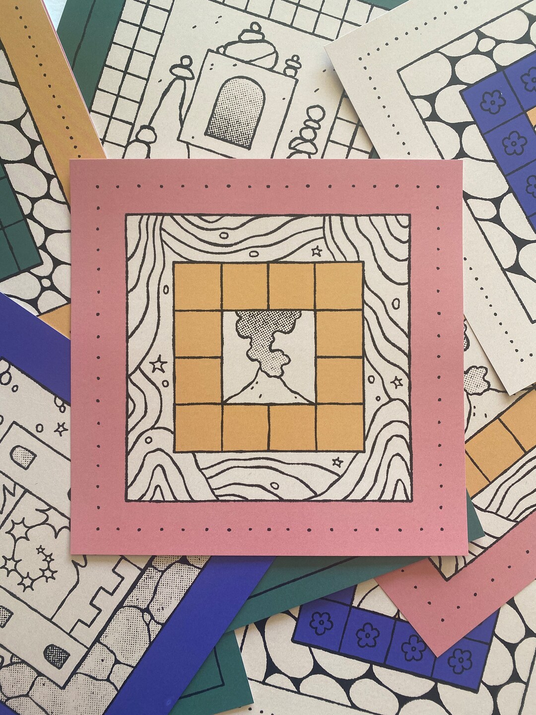 Borders 'volcano' Art Print - Etsy