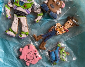 Toy Story Themed Decorated Sugar Cookie Gift Set Toy Story Cookies Toy ...
