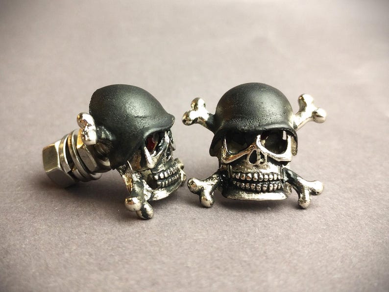 License Plate,custom Bolts,windshield Screw,biker,gift,skull,crossbones ...