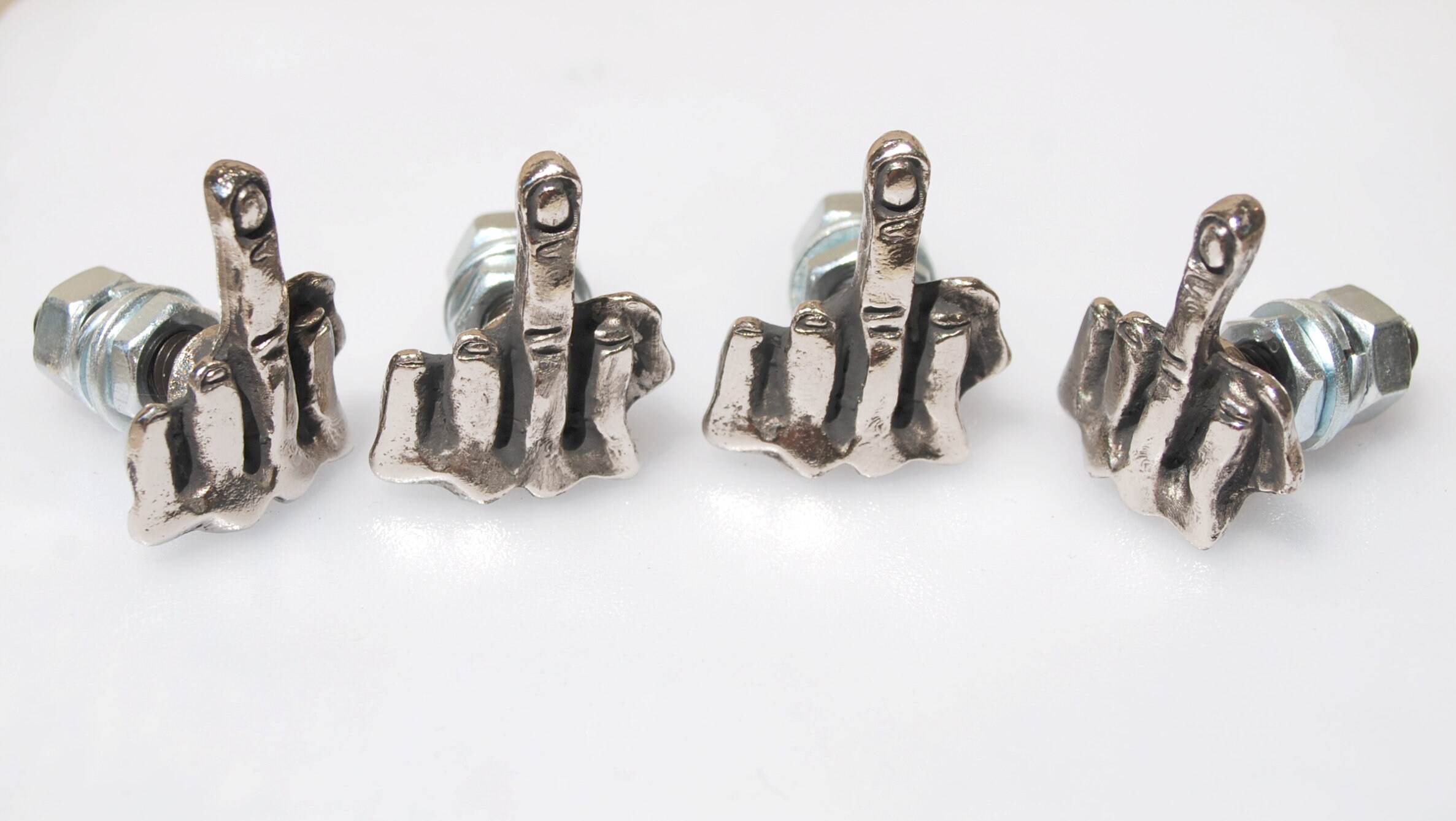 Gift for Biker – Middle Finger Motorcycle License Plate Bolts - Etsy