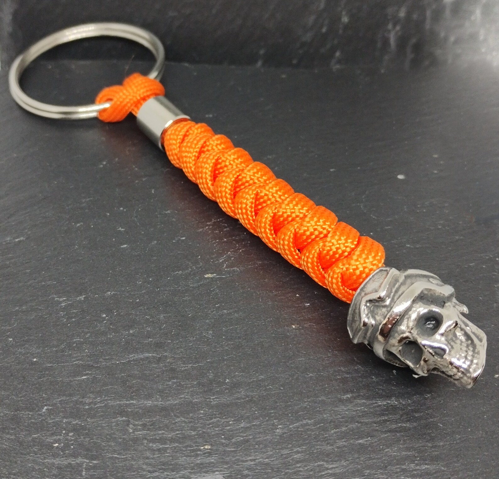 Handmade Paracord Biker Skull Keychain,motorcyclist Gift,knife Lanyard ...