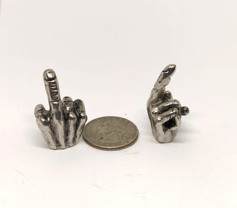 Pewter Middle Finger Bead: DIY Paracord Lanyard Charm - Etsy