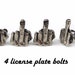 2 Metal License Plate Custom Bolts,middle Finger,flip Off,screw ...