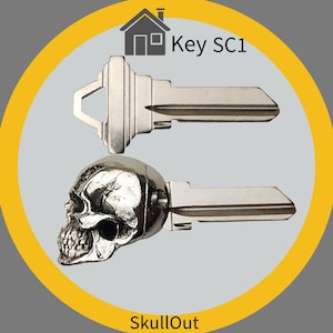 Handmade Skull House Key: Kwikset or Schlage Blank - Etsy