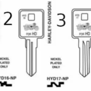 Custom Ignition Key for Most Harley Davidson Motorcycle, Uncut Spare ...