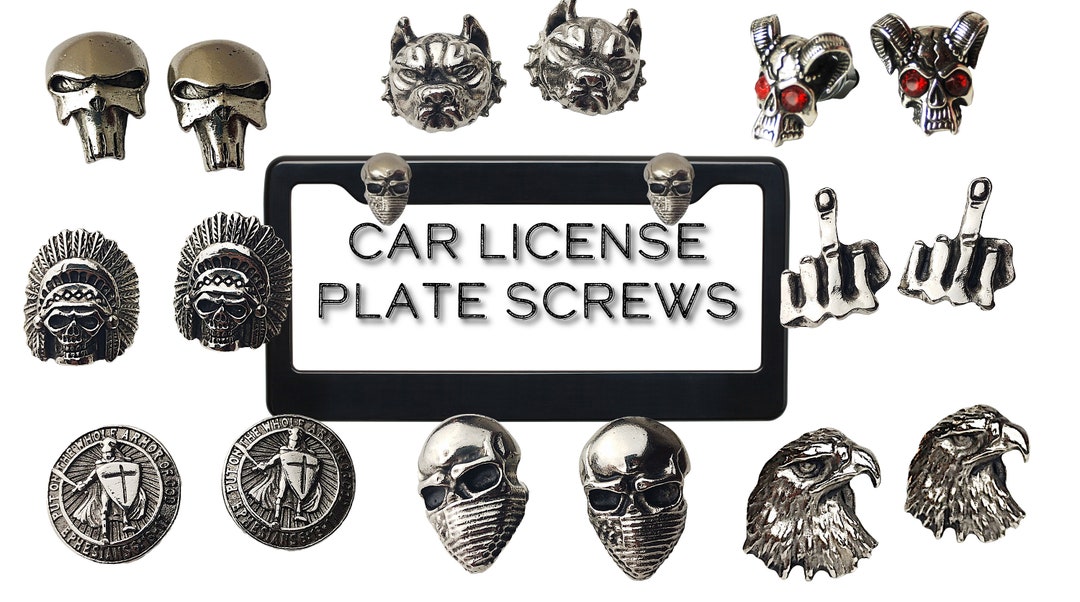 Custom Car License Plate Screws & Frame Fasteners – Personalize Your ...