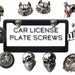 2 Metal License Plate Custom Bolts,middle Finger,flip Off,screw ...