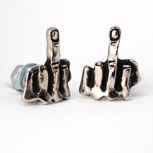 Middle Finger License Plate Bolts: Pewter Biker Accessories - Etsy ...