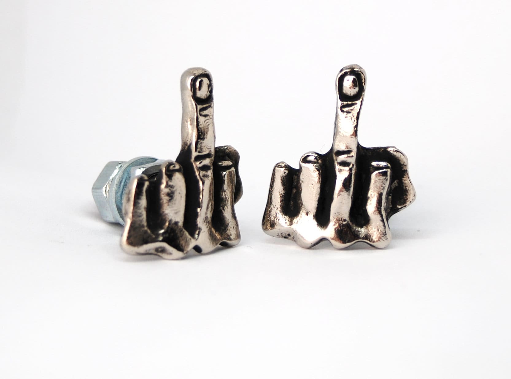 Gift for Biker – Middle Finger Motorcycle License Plate Bolts - Etsy
