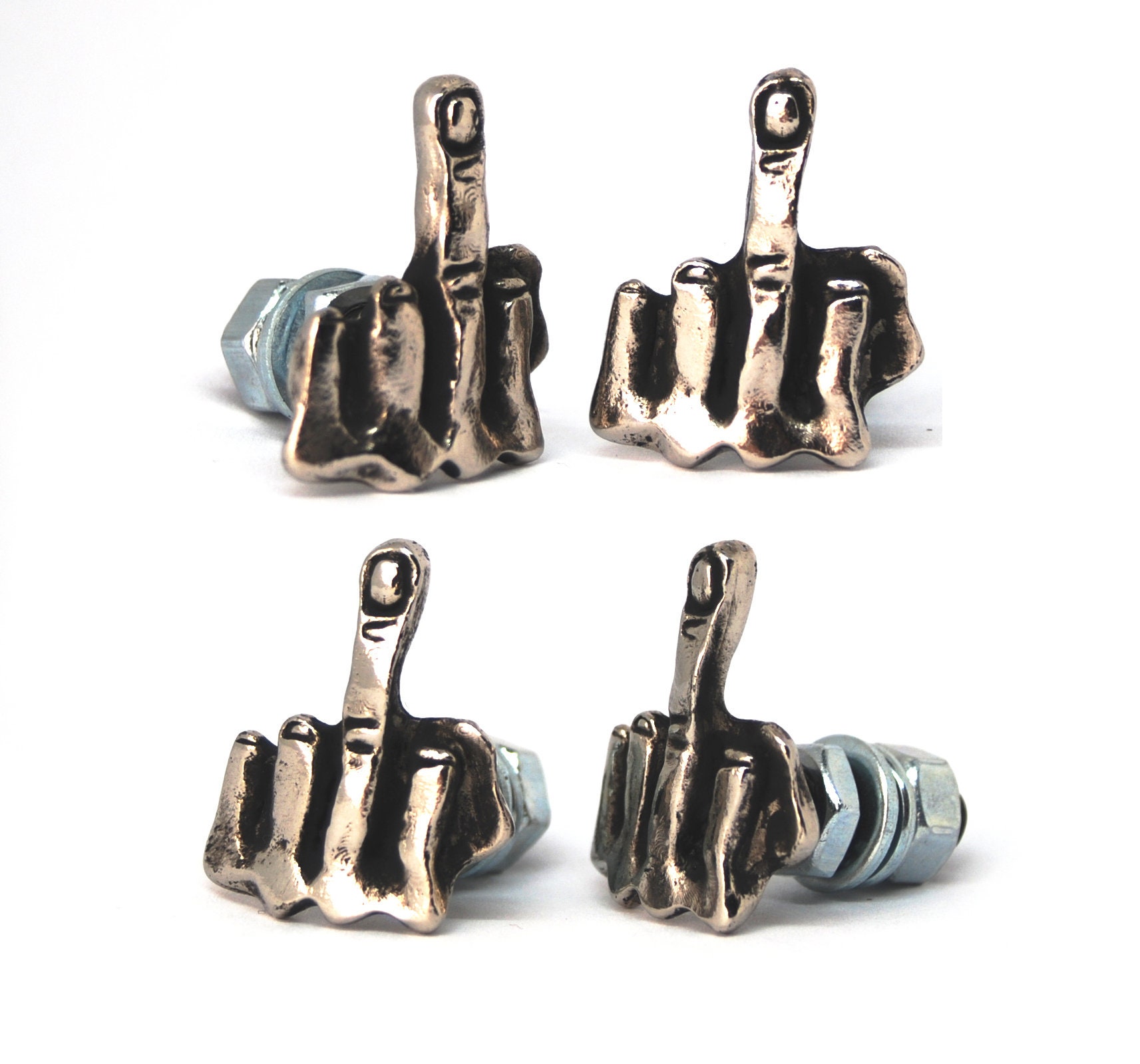 Gift for Biker – Middle Finger Motorcycle License Plate Bolts - Etsy