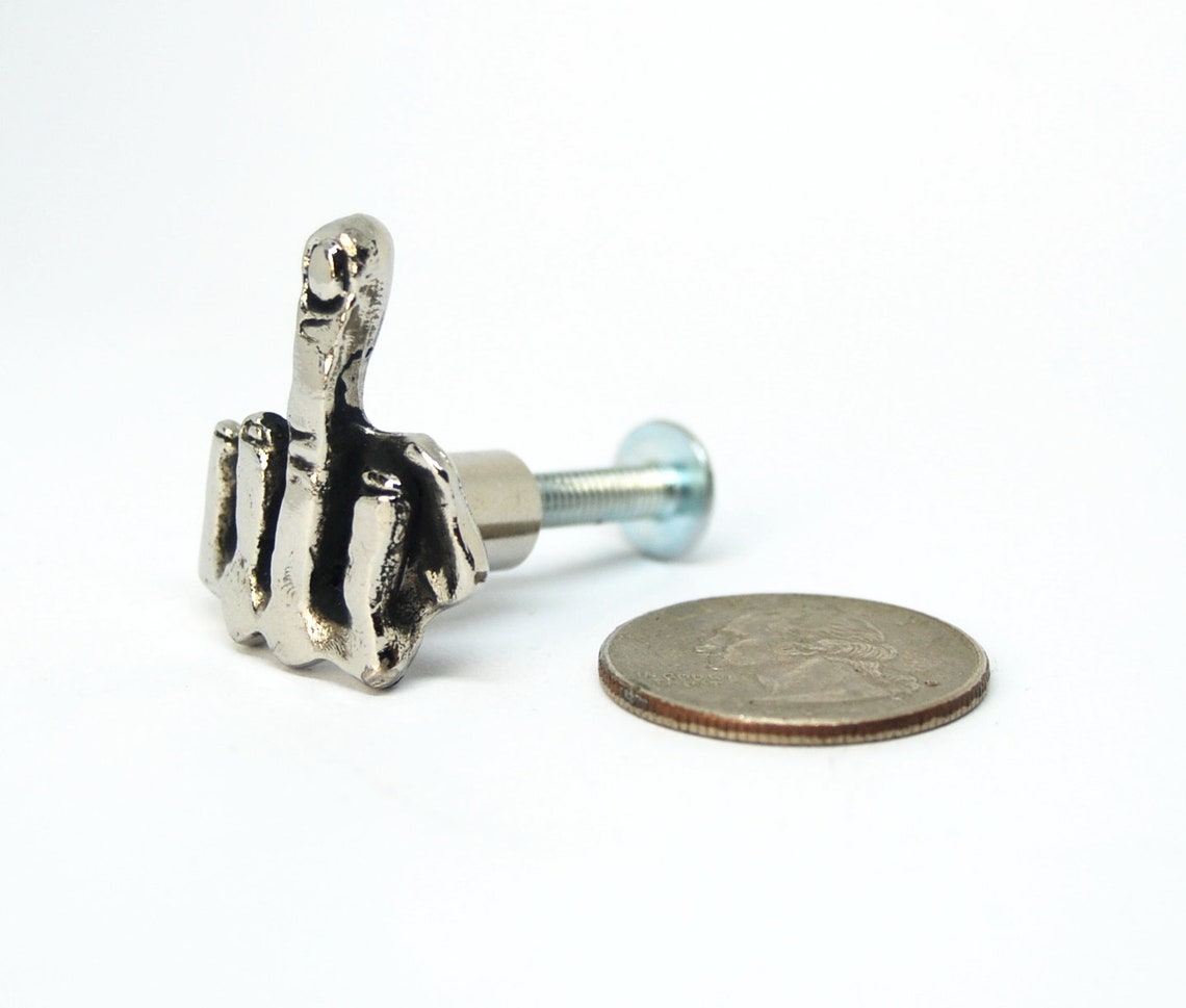 Middle Finger Pendant - Sterling Silver Flipping the Bird Charm - Etsy