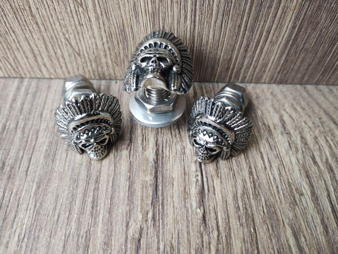 Fit Indian Motorcycle License Plate and Seat Bolts , Headdresses Chief ...