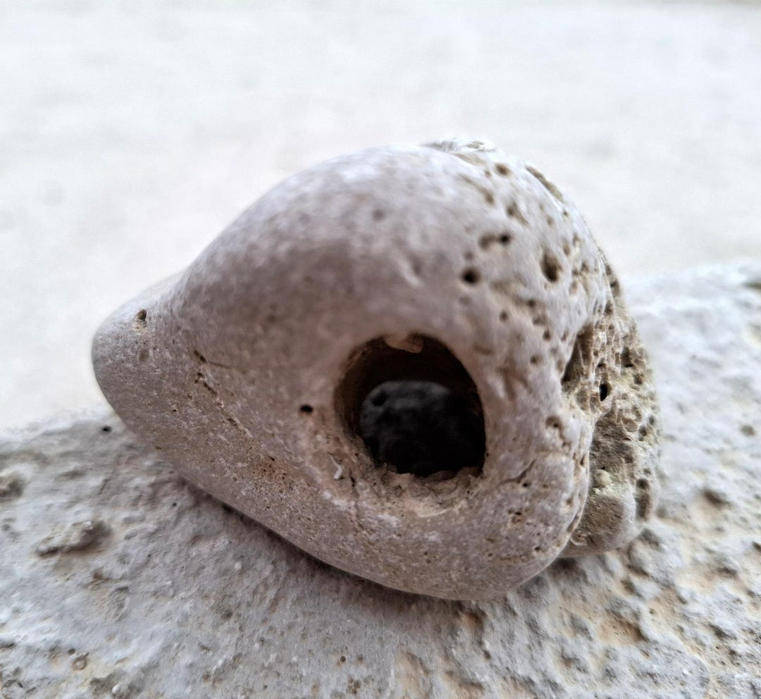 Hag Stone: Adriatic Sea Rock With Hole, Beachcomber's Treasure - Etsy