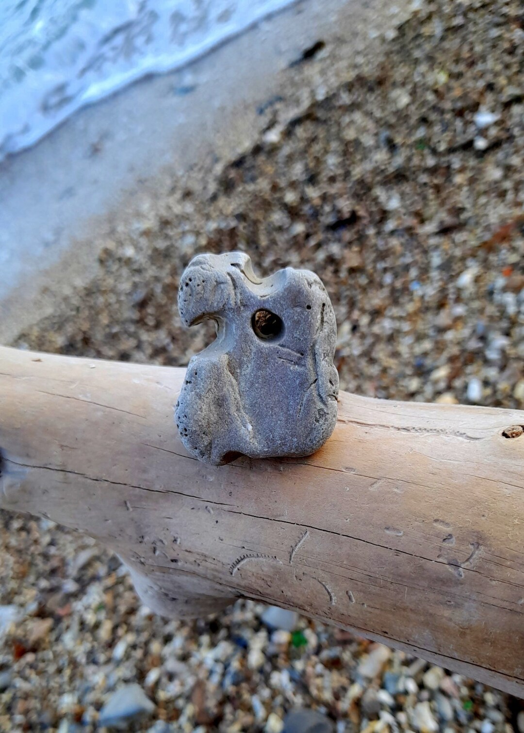 Handpicked Odin Stone - Genuine Adriatic Sea Hag Stone With Natural ...