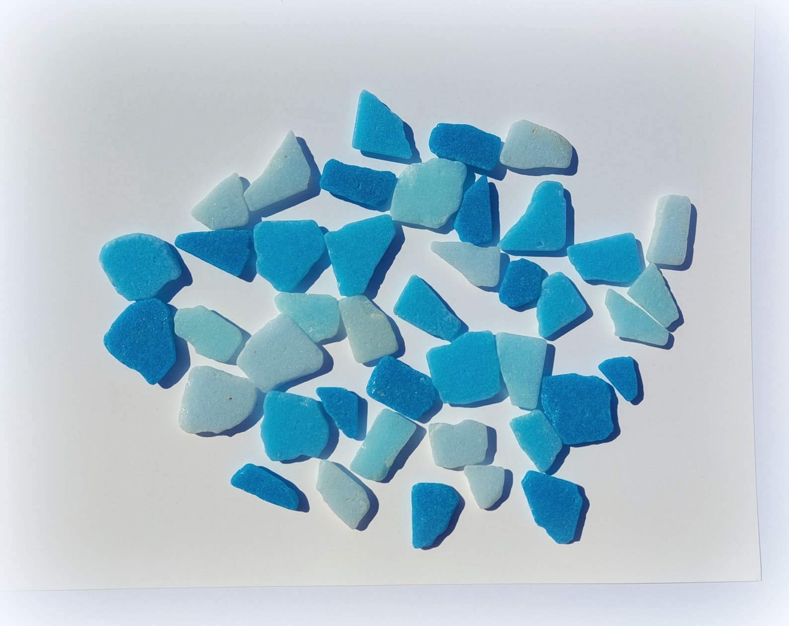Genuine Adriatic Sea Blue Tiles, 42 Beach Treasures, Croatian Mosaic ...