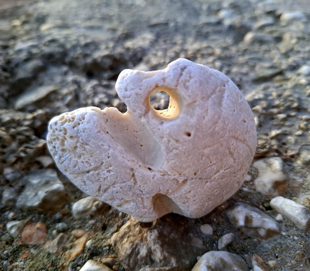 Adriatic Hag Stone: Natural Beach Rock With Hole - Etsy