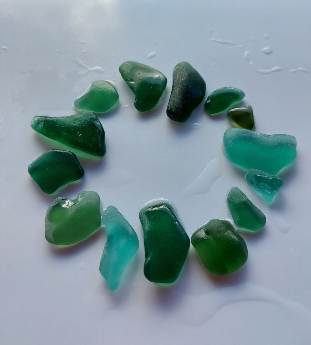 Adriatic Green Aqua Teal Sea Glass Genuine Beach Glass Shards Yellow ...