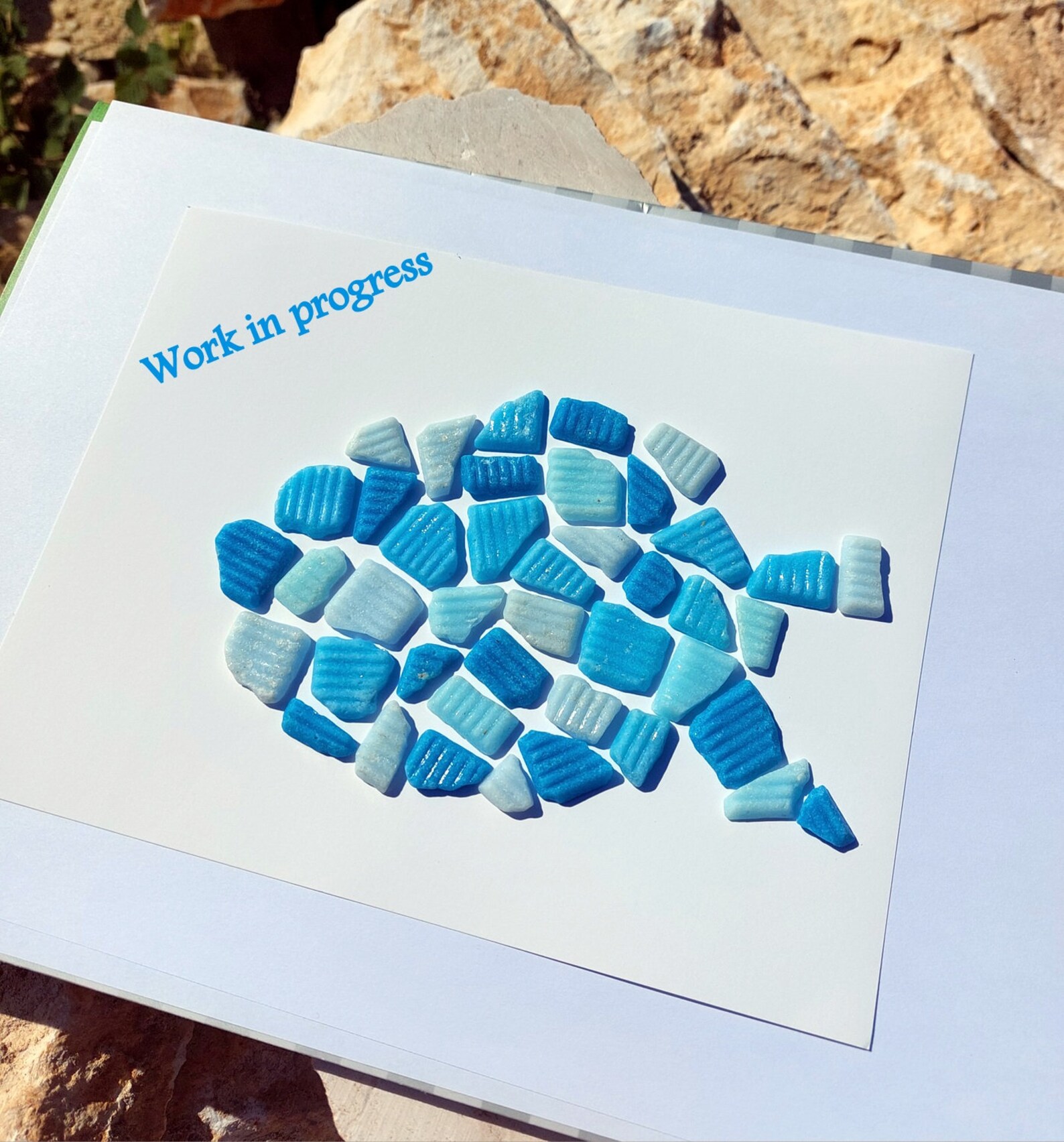 Genuine Adriatic Sea Blue Tiles, 42 Beach Treasures, Croatian Mosaic ...