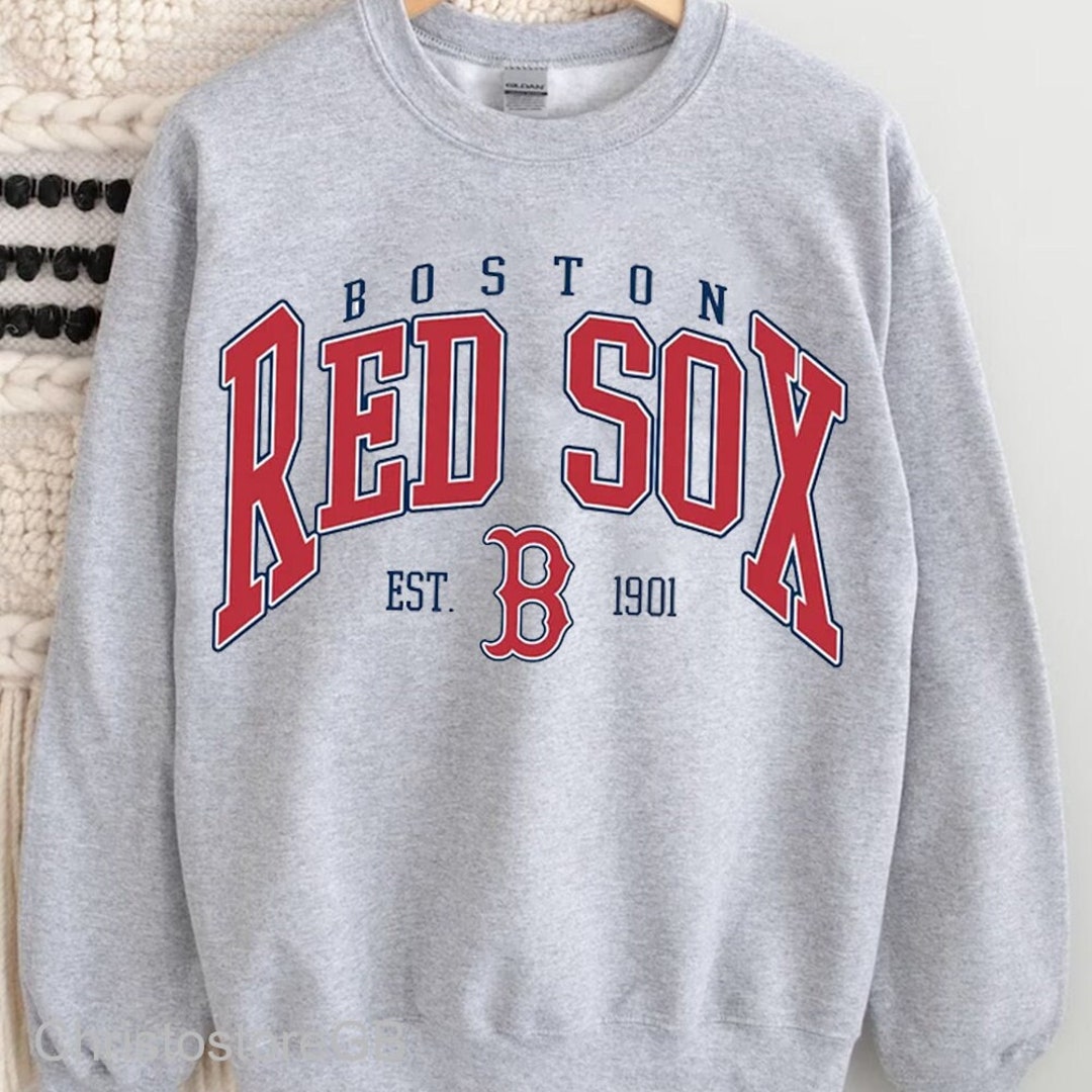 Vintage Boston Red Sox EST 1901 Shirt, Boston Red Sox Crewneck Shirt ...