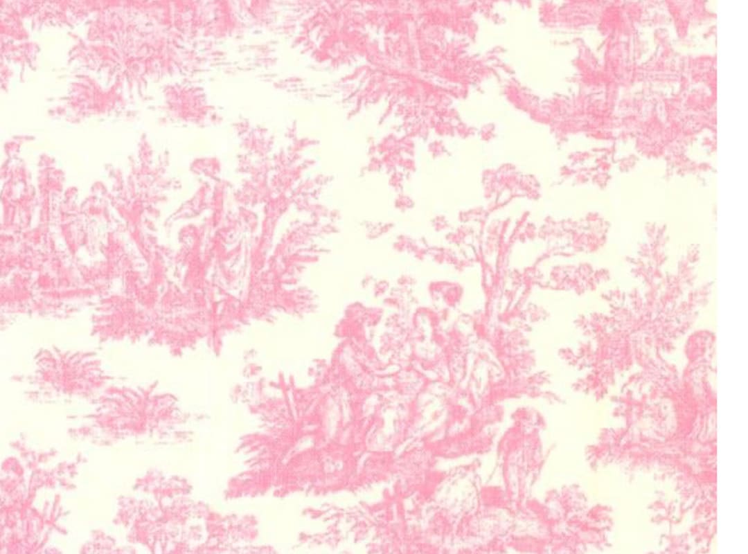 Premier Prints, Jamestown Baby Pink, Toile Fabric, Home Decor ...